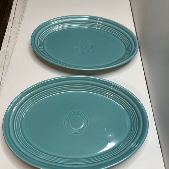 Fiestaware | Dining | Set 2 Hlc Fiesta Ware 95 Oval Plate Turquoise ...